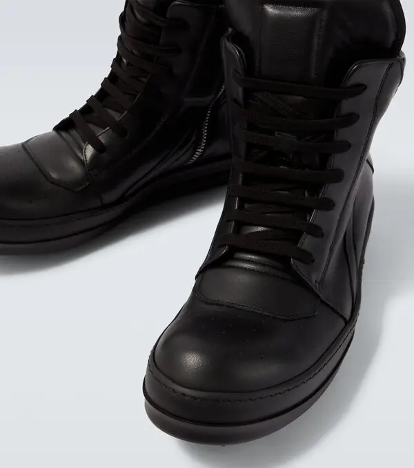 Rick Owens Geobasket High-top Sneakers - Black