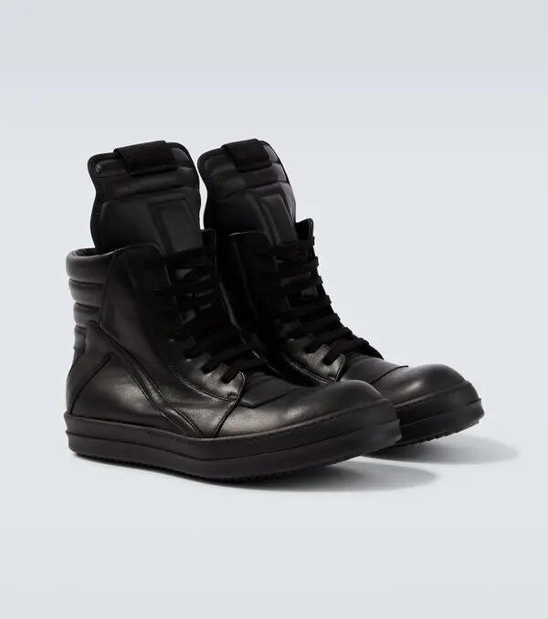 Rick Owens Geobasket High-top Sneakers - Black