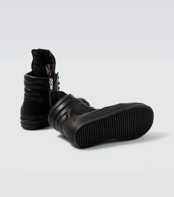 Rick Owens Geobasket High-top Sneakers - Black