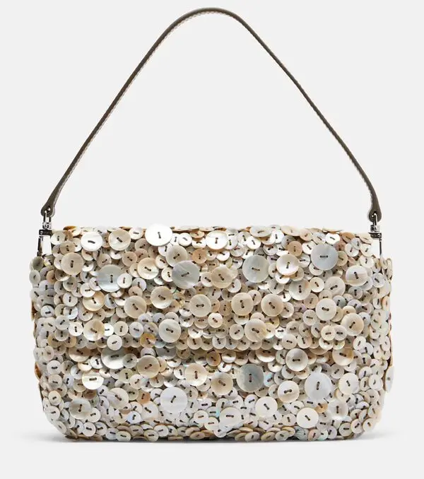 Staud Timmy Button-embellished Shoulder Bag