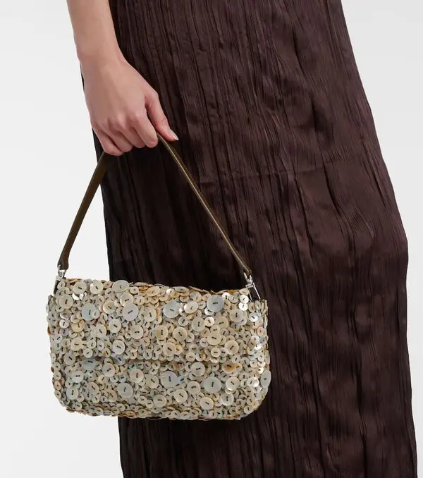 Staud Timmy Button-embellished Shoulder Bag