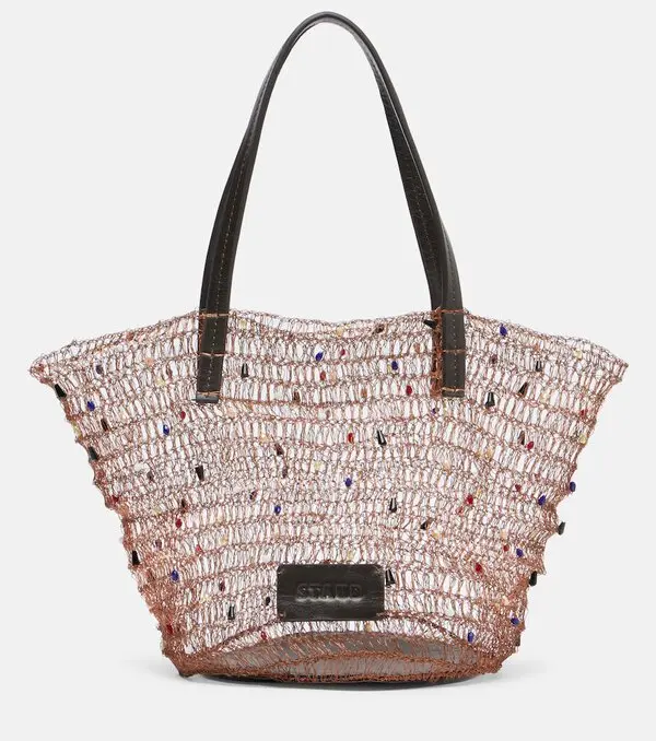 Staud Jewel Embellished Top-handle Bag - Multicoloured