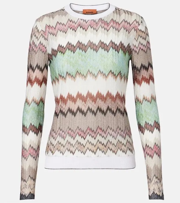 Missoni Zigzag Lamé Top - Multicoloured