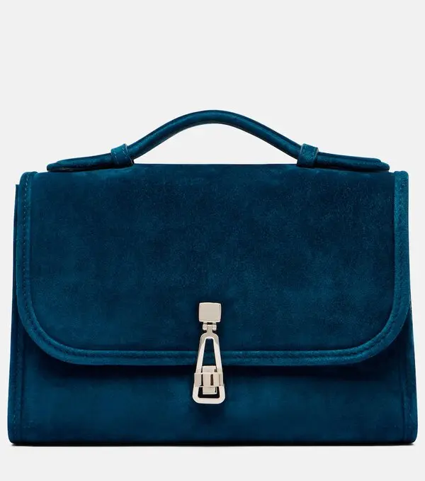 Gabriela Hearst Leonora Small Suede Crossbody Bag - Blue