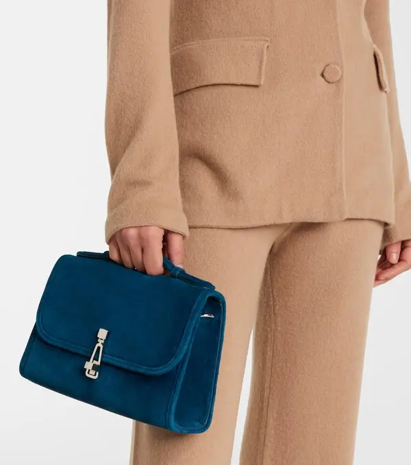 Gabriela Hearst Leonora Small Suede Crossbody Bag - Blue