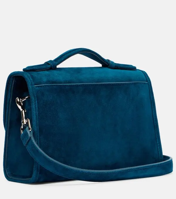 Gabriela Hearst Leonora Small Suede Crossbody Bag - Blue