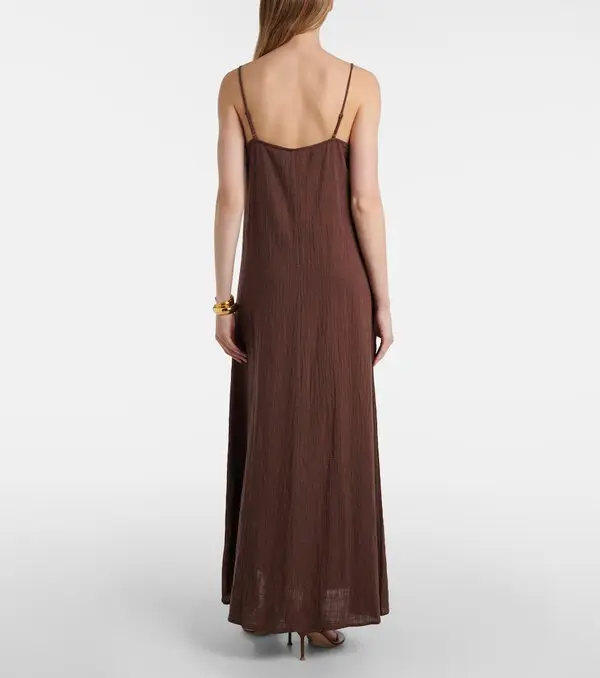 Staud Laura Cotton Gauze Maxi Dress