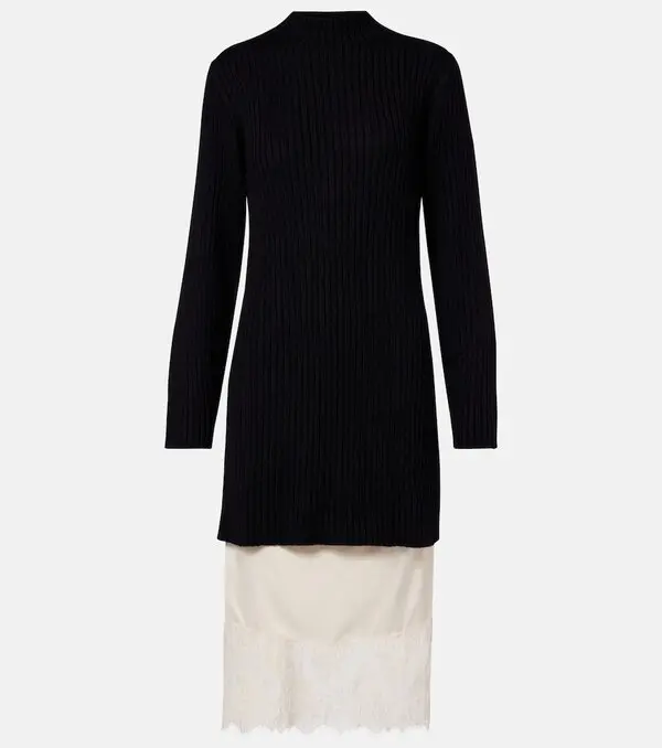 Staud Wool-blend Sweater Dress - Black