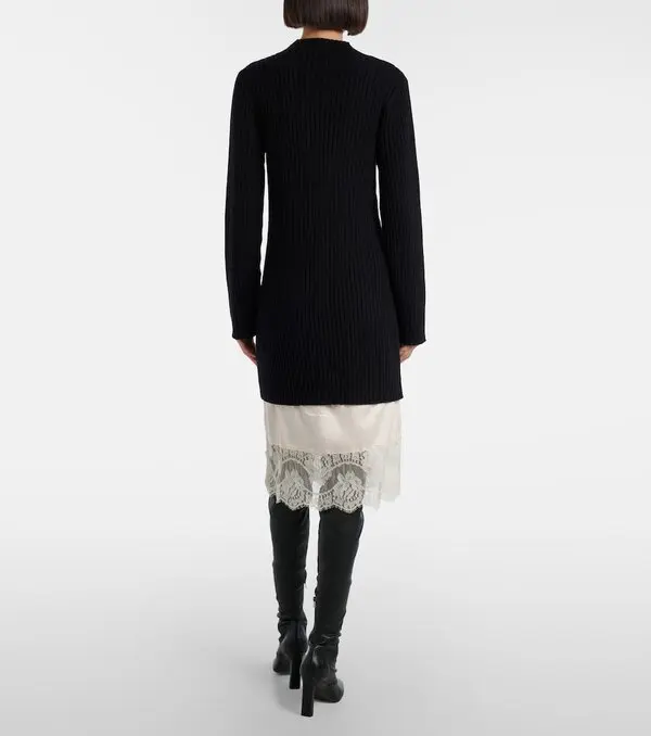 Staud Wool-blend Sweater Dress - Black