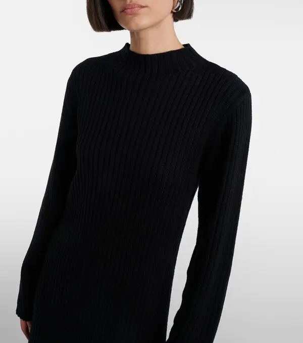 Staud Wool-blend Sweater Dress - Black