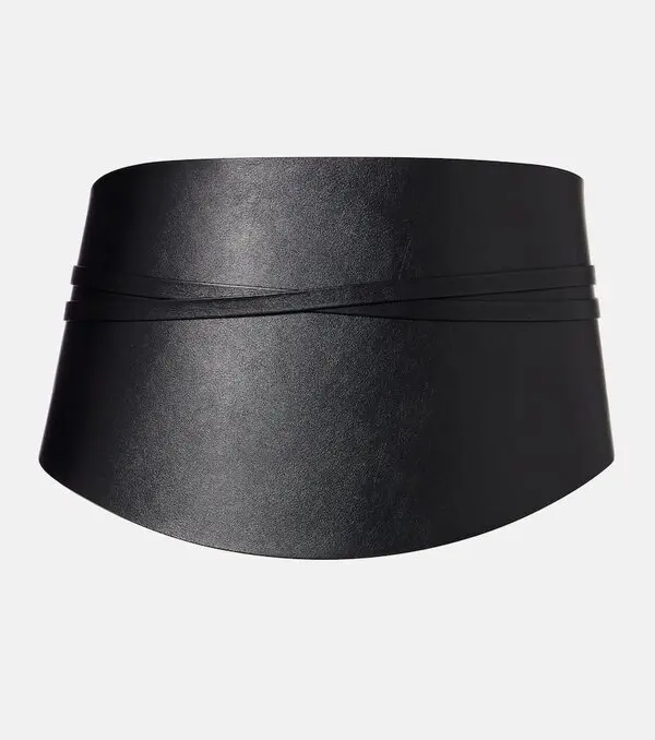 DEHANCHE Déhanche Undone Leather Waist Belt - Black