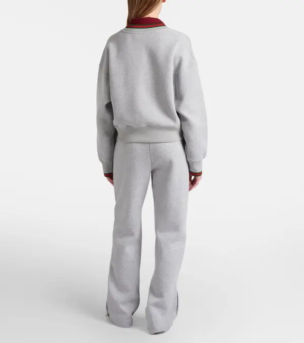 Gucci Web Stripe Cotton-blend Jersey Sweatpants