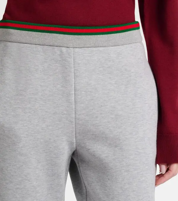 Gucci Web Stripe Cotton-blend Jersey Sweatpants