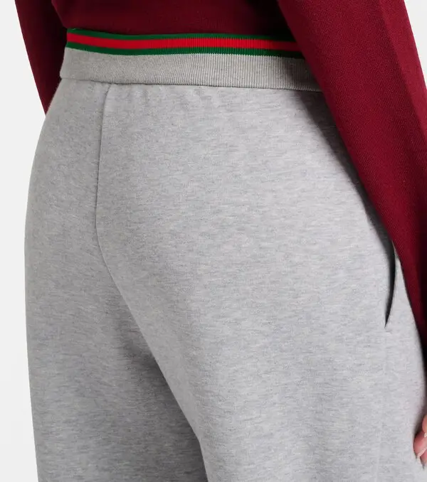 Gucci Web Stripe Cotton-blend Jersey Sweatpants