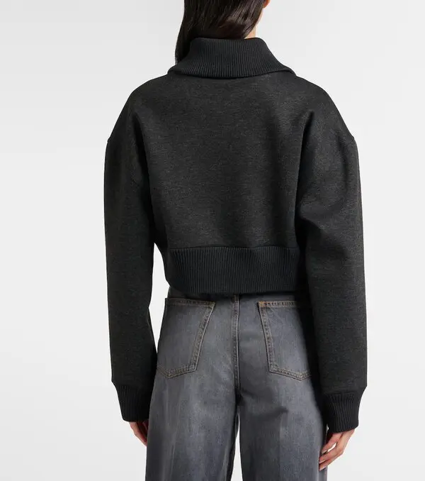 Gucci Cropped Zip-up Sweatshirt