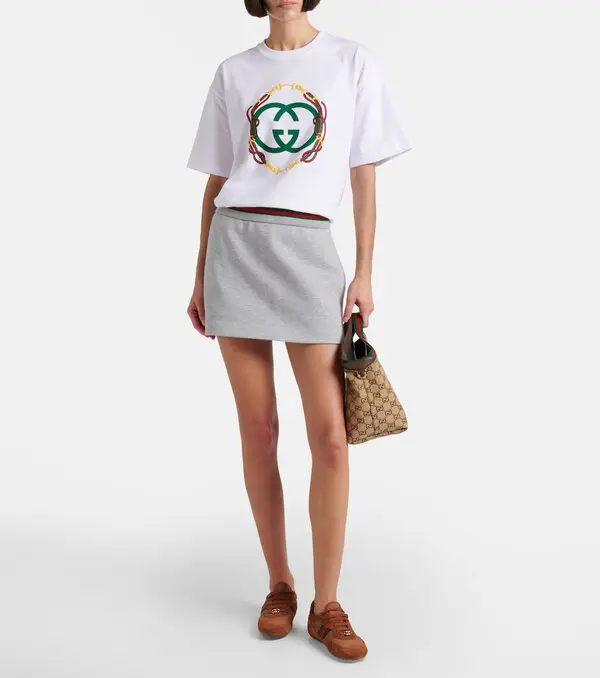 Gucci Interlocking G Cotton Jersey T-shirt - White