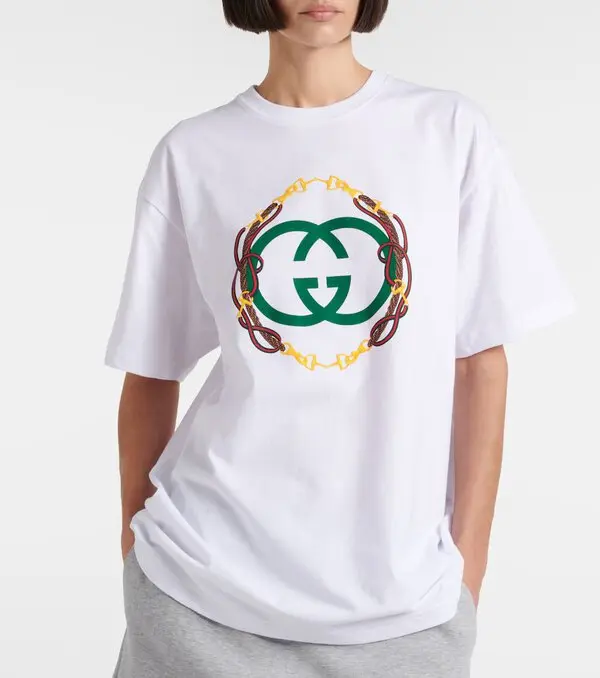 Gucci Interlocking G Cotton Jersey T-shirt - White