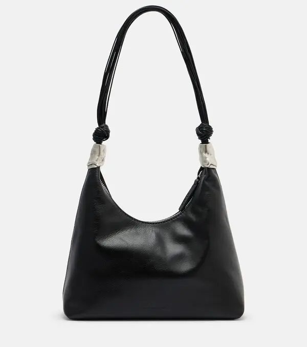 Staud Cuff Leather Shoulder Bag - Black