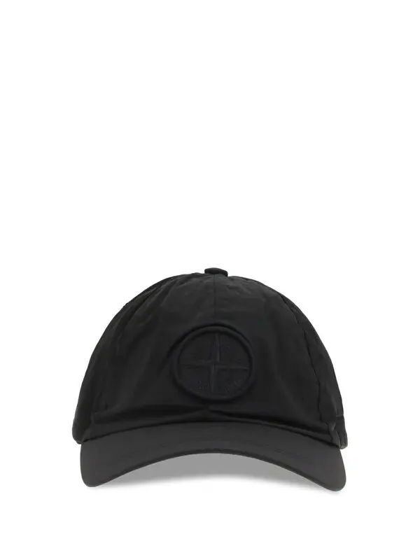 Stone Island Nylon Baseball Cap - Black
