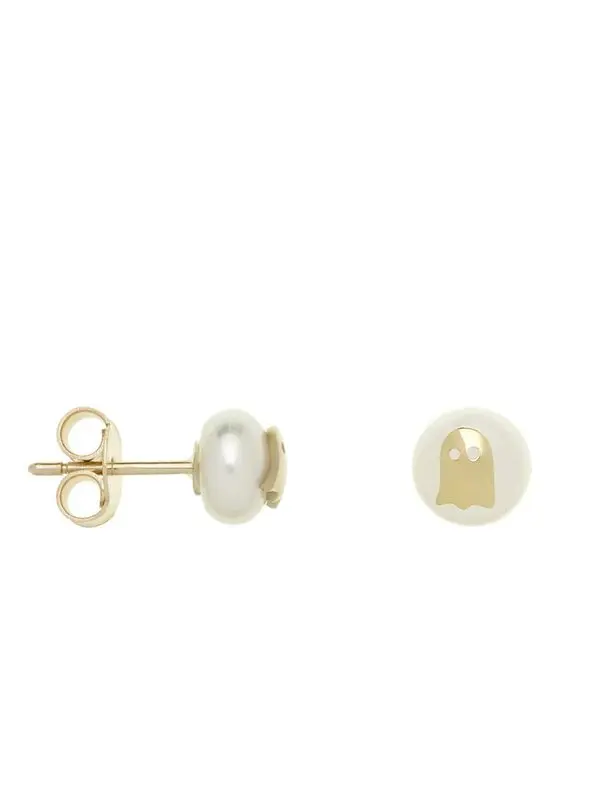 ALITA Mini Bold Fantasma Pearl Earrings - Yellow Gold
