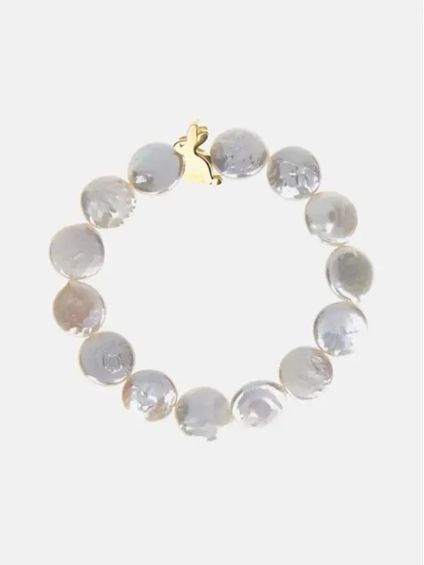 ALITA Jewellery Conejito Bold Coin Pearl - Yellow Gold