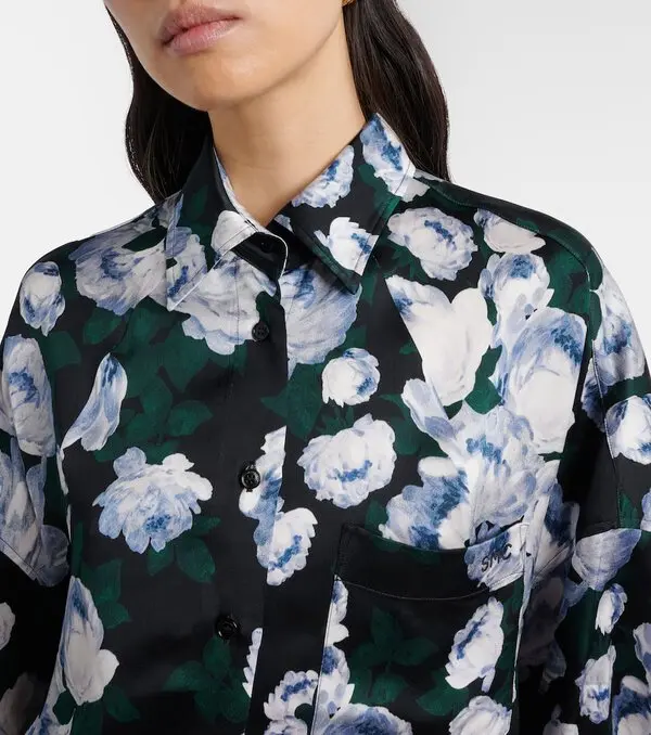 Stella McCartney Floral Satin Blouse - Multicoloured