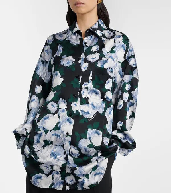 Stella McCartney Floral Satin Blouse - Multicoloured