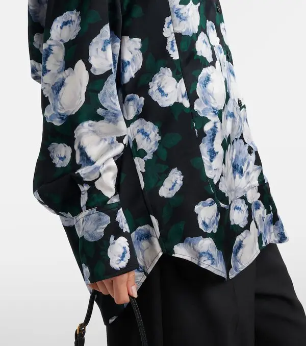 Stella McCartney Floral Satin Blouse - Multicoloured