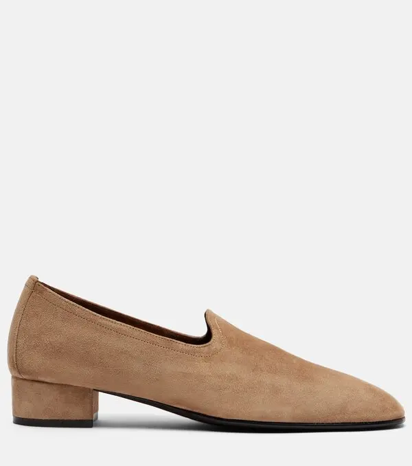 HERBERT LEVINE Soft Touch Suede Loafers - Beige