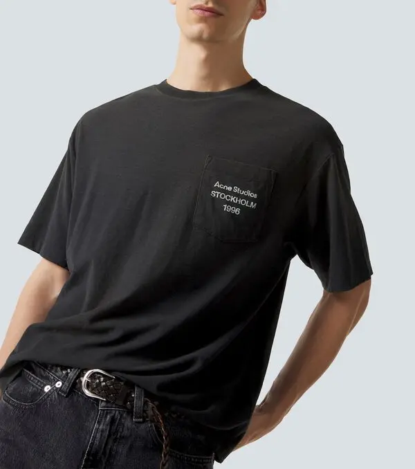 Acne Studios Cotton And Hemp T-shirt With Chest Pocket