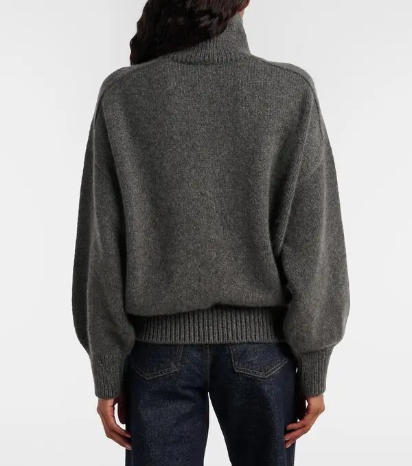 Khaite Willem Cashmere Turtleneck Sweater - Grey