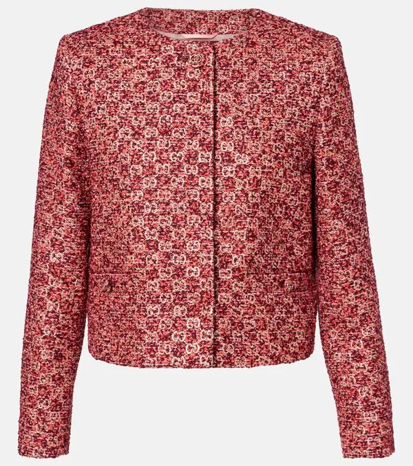 Gucci Gg Lamé Tweed Jacket