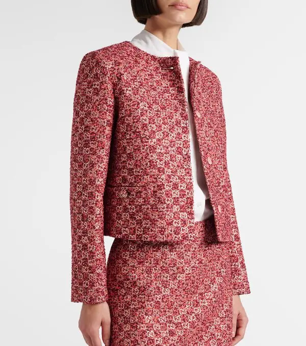 Gucci Gg Lamé Tweed Jacket