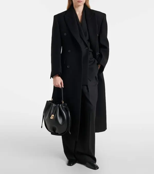 FERRAGAMO Hug Leather Bucket Bag