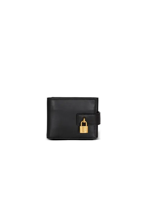 Balmain Pulse Trifold Lambskin Wallet - Black