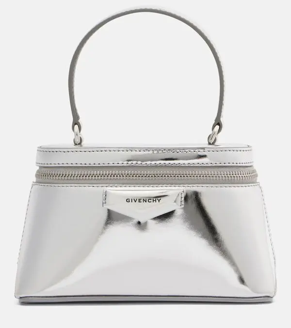 Givenchy Antigona Mini Metallic Vanity Bag - Silver
