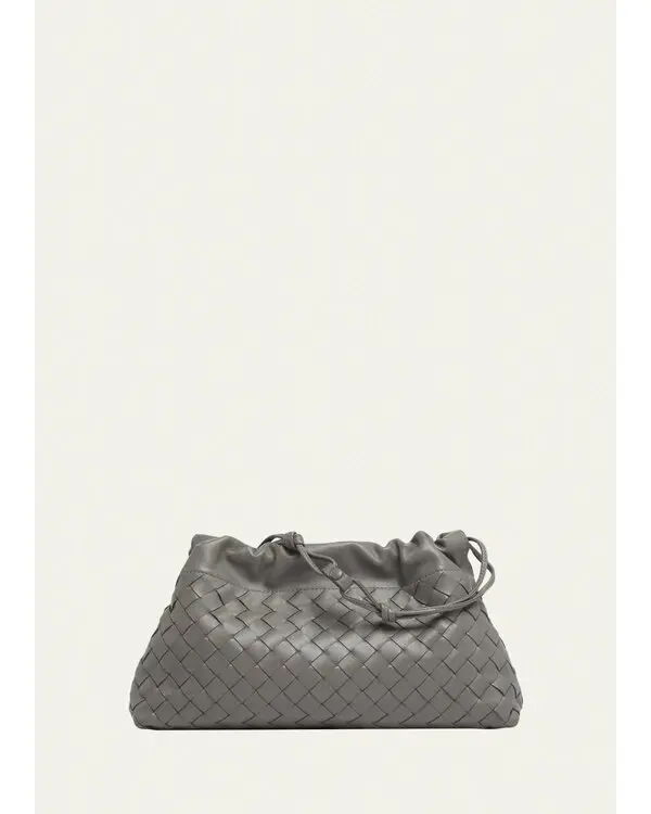 Bottega Veneta Leather Drawstring Shoulder Bag - Basalt