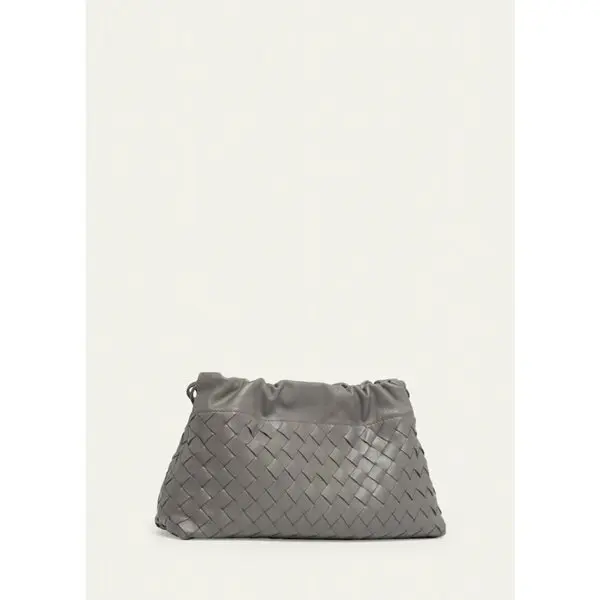 Bottega Veneta Leather Drawstring Shoulder Bag - Basalt