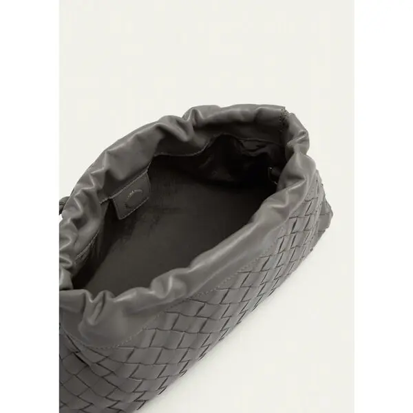 Bottega Veneta Leather Drawstring Shoulder Bag - Basalt