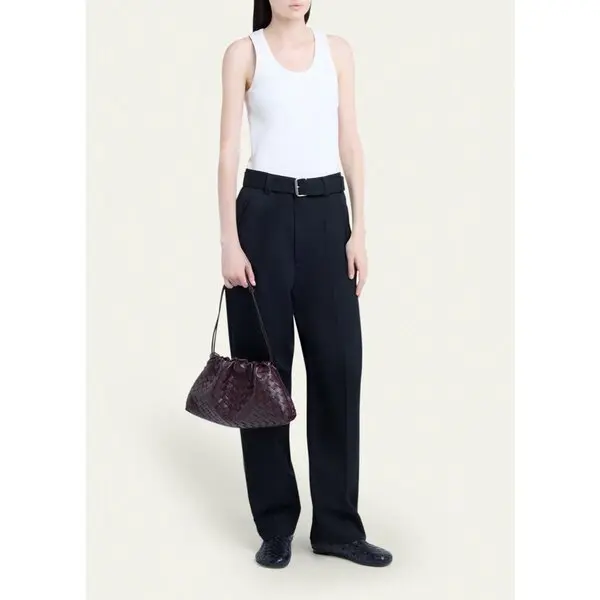 Bottega Veneta Leather Drawstring Shoulder Bag - Basalt