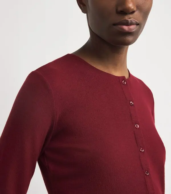 LESET Jersey Lauren Ii Cropped Cardigan - Red