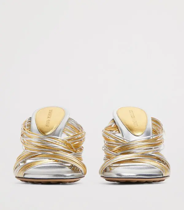 Bottega Veneta Leather Rana Tubular Mules 90