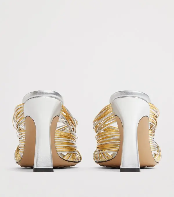 Bottega Veneta Leather Rana Tubular Mules 90
