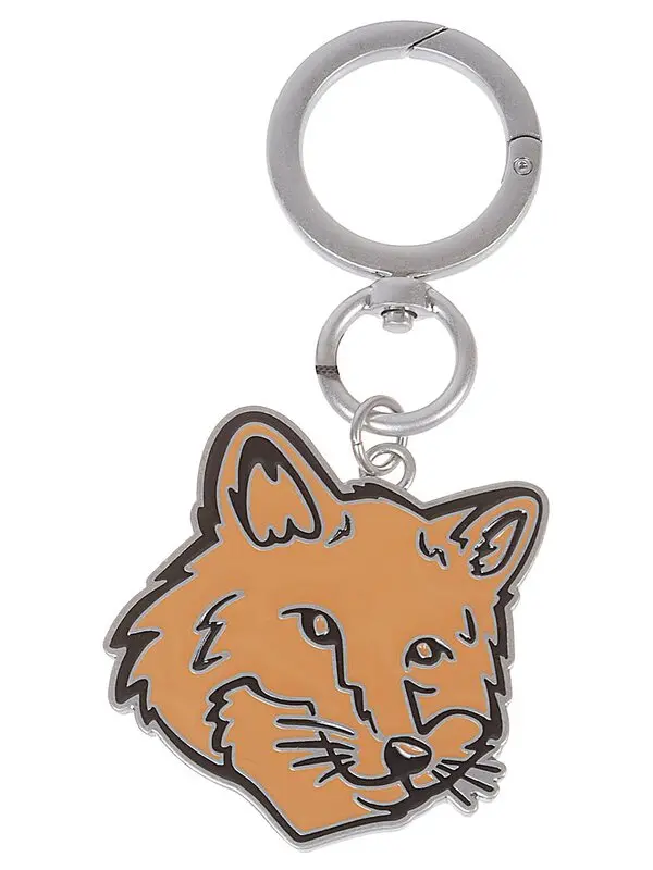 Maison Kitsuné Fox Head Key Ring - Silver