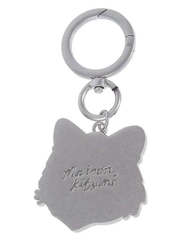 Maison Kitsuné Fox Head Key Ring - Silver