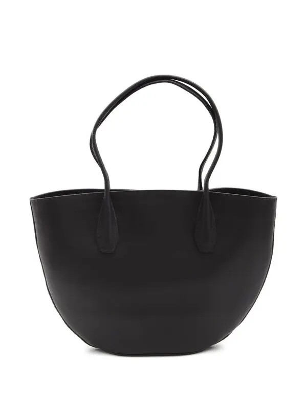 THE ROW Alger Leather Tote Bag - Black