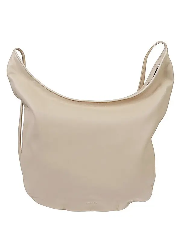 THE ROW Izzy Leather Shoulder Bag - Beige