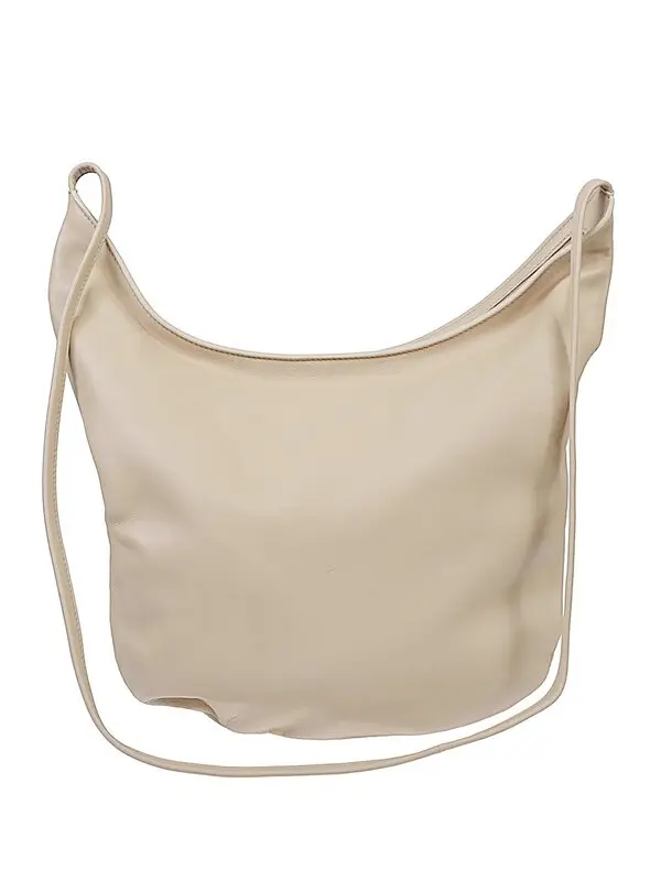 THE ROW Izzy Leather Shoulder Bag - Beige