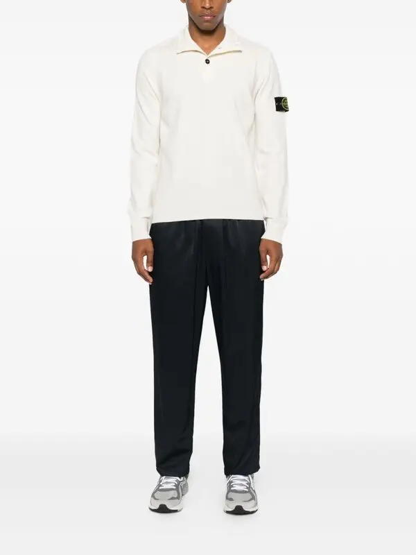 Stone Island High-neck Sweater With Button Closure