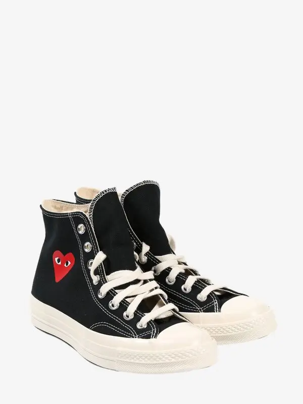 Play Comme Des Garcon Chuck Taylor Sneakers - Black